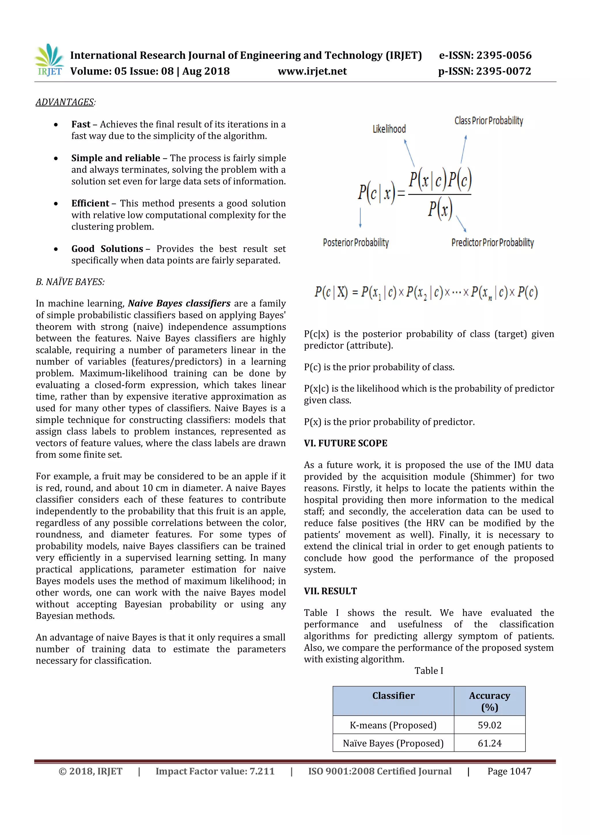 IRJET- Allergy Symptom Prediction and Detection using android Web Platform | PDF