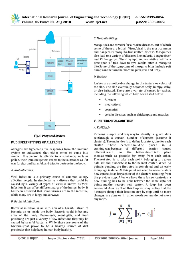 IRJET- Allergy Symptom Prediction and Detection using android Web ...