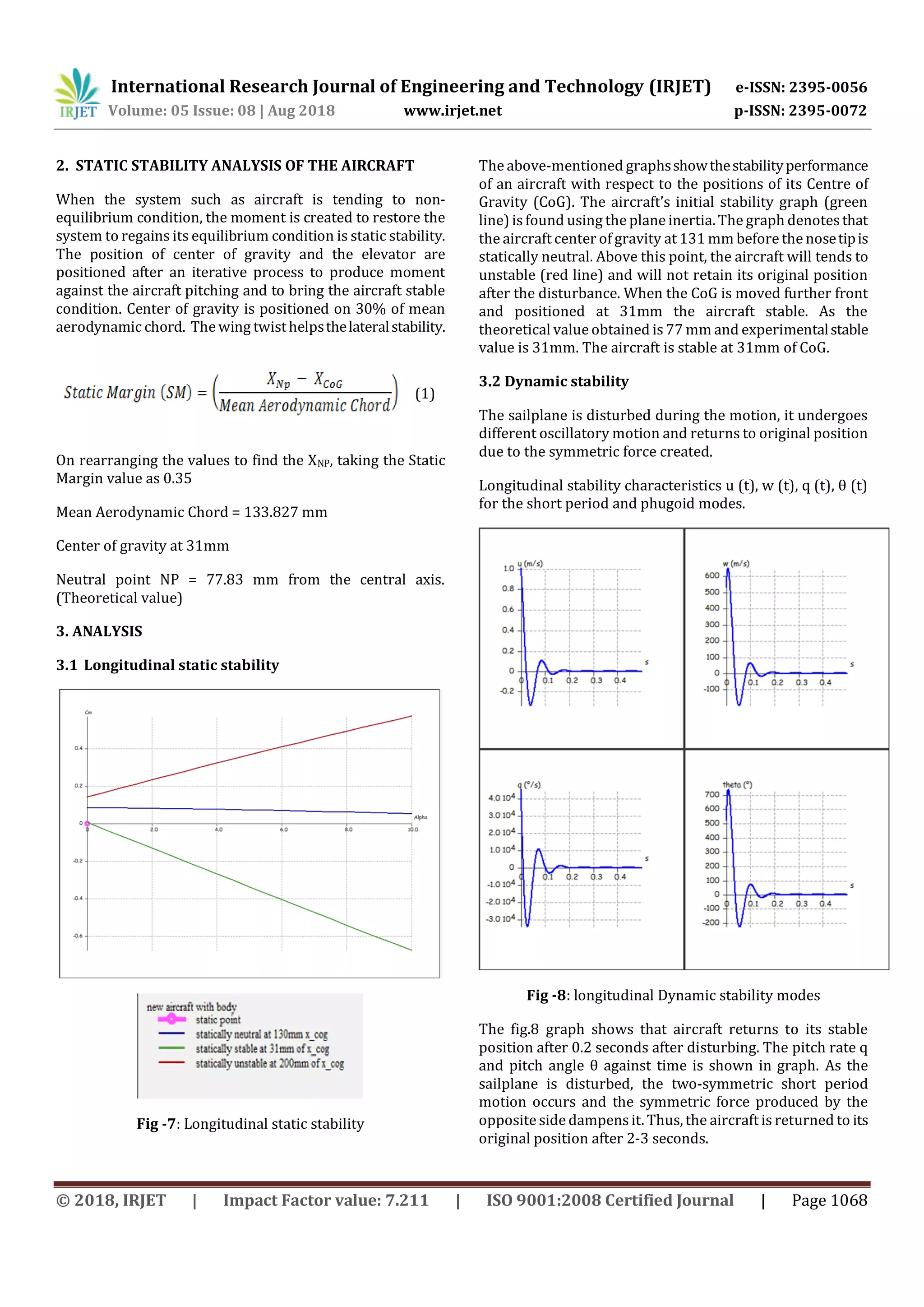 IRJET- Design and Optimization of Sailplane for Static and Dynamic Stability | PDF