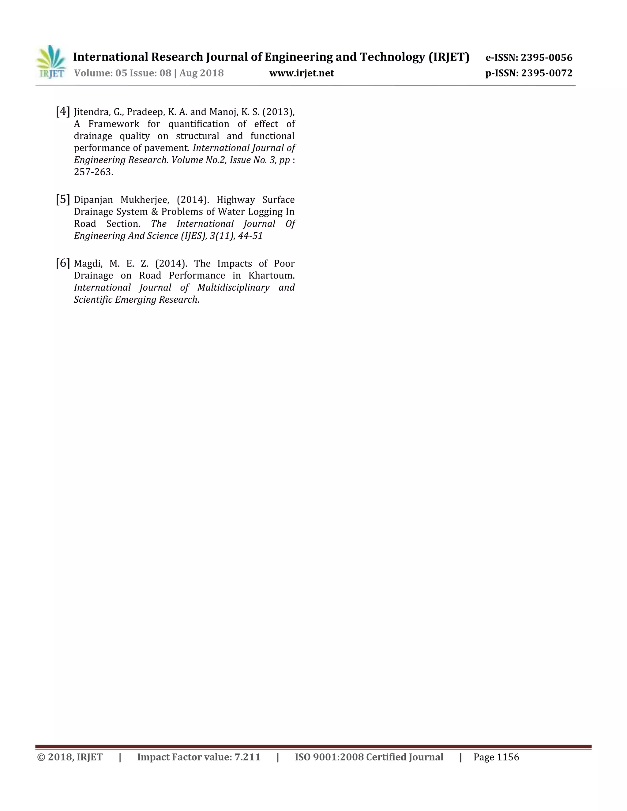 IRJET- A Review Paper on Study on Strengthening and Drainage of ...