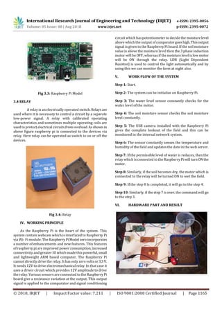 IRJET- Smart Irrigation System using IoT and Raspberry PI | PDF