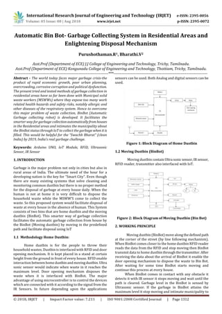 IRJET- Automatic Bin Bot- Garbage Collecting System in Residential Areas and Enlightening ...