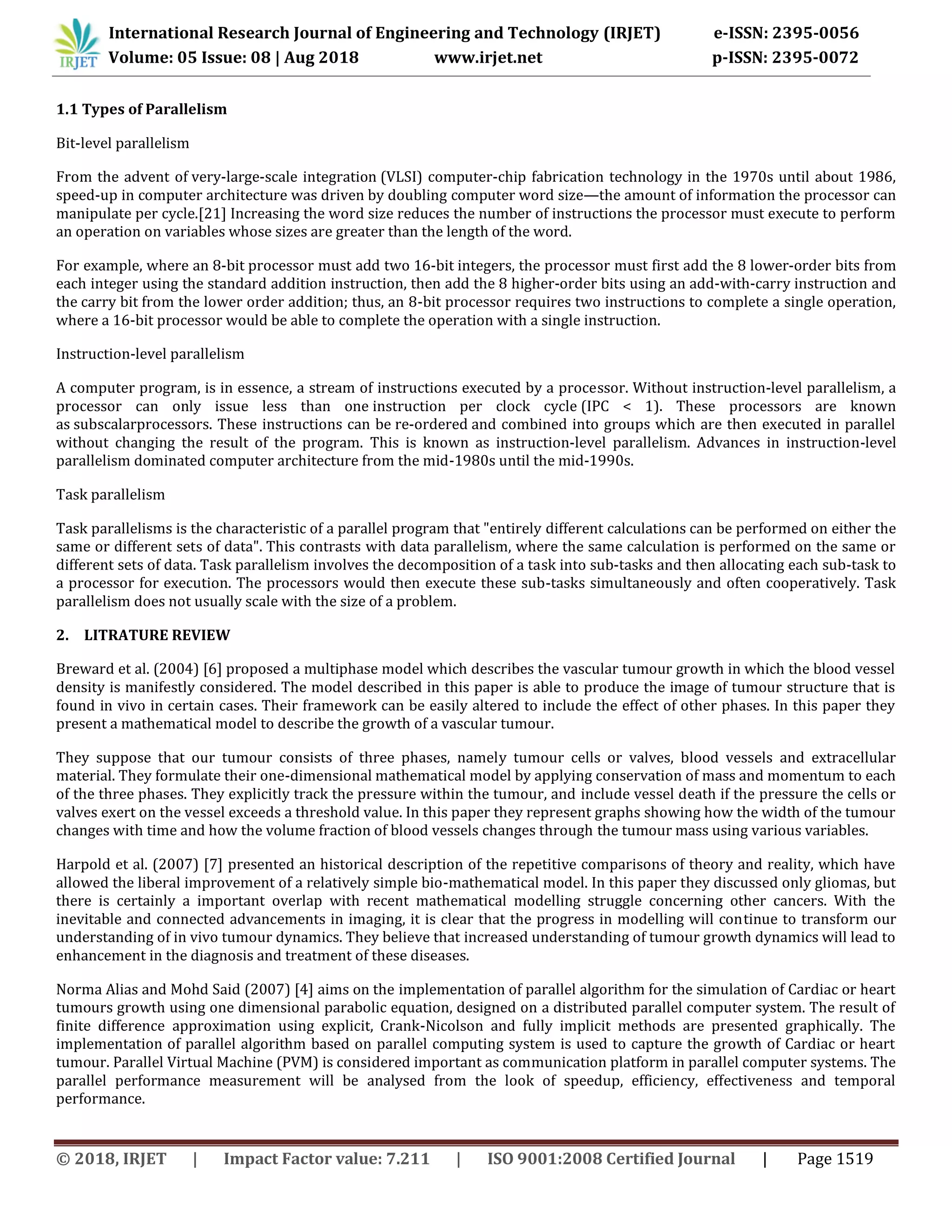 IRJET- A Review : An Efficient Approach to Detect and Analyse Heart Tumor using Parallel Data ...