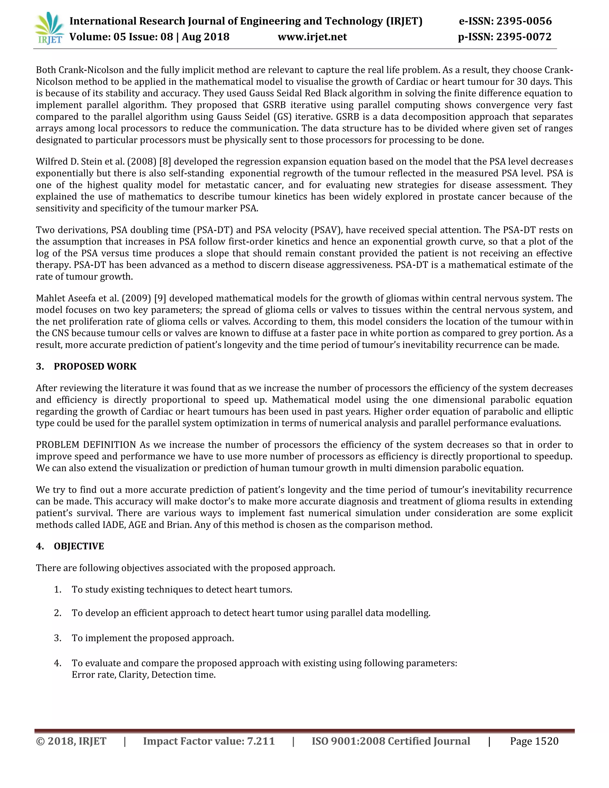 IRJET- A Review : An Efficient Approach to Detect and Analyse Heart Tumor using Parallel Data ...