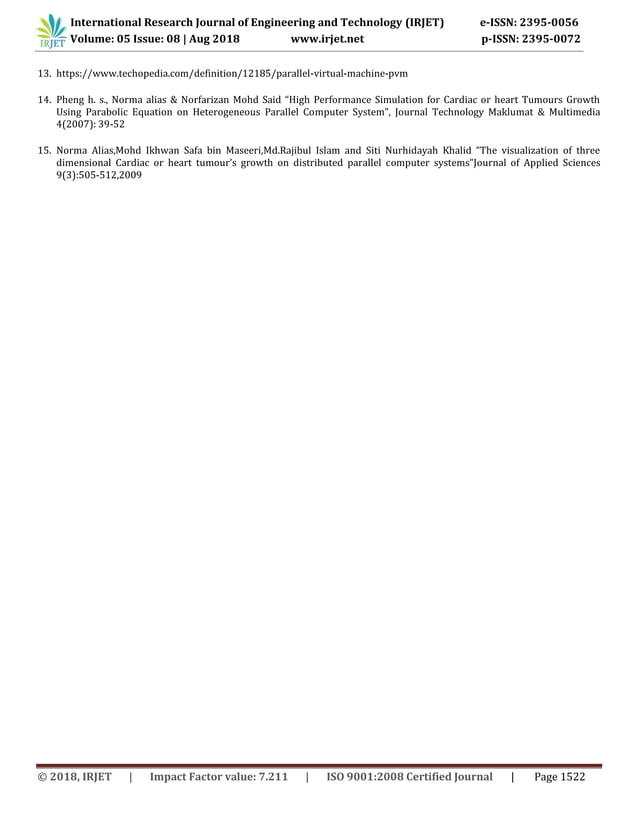 Irjet A Review An Efficient Approach To Detect And Analyse Heart Tumor Using Parallel Data