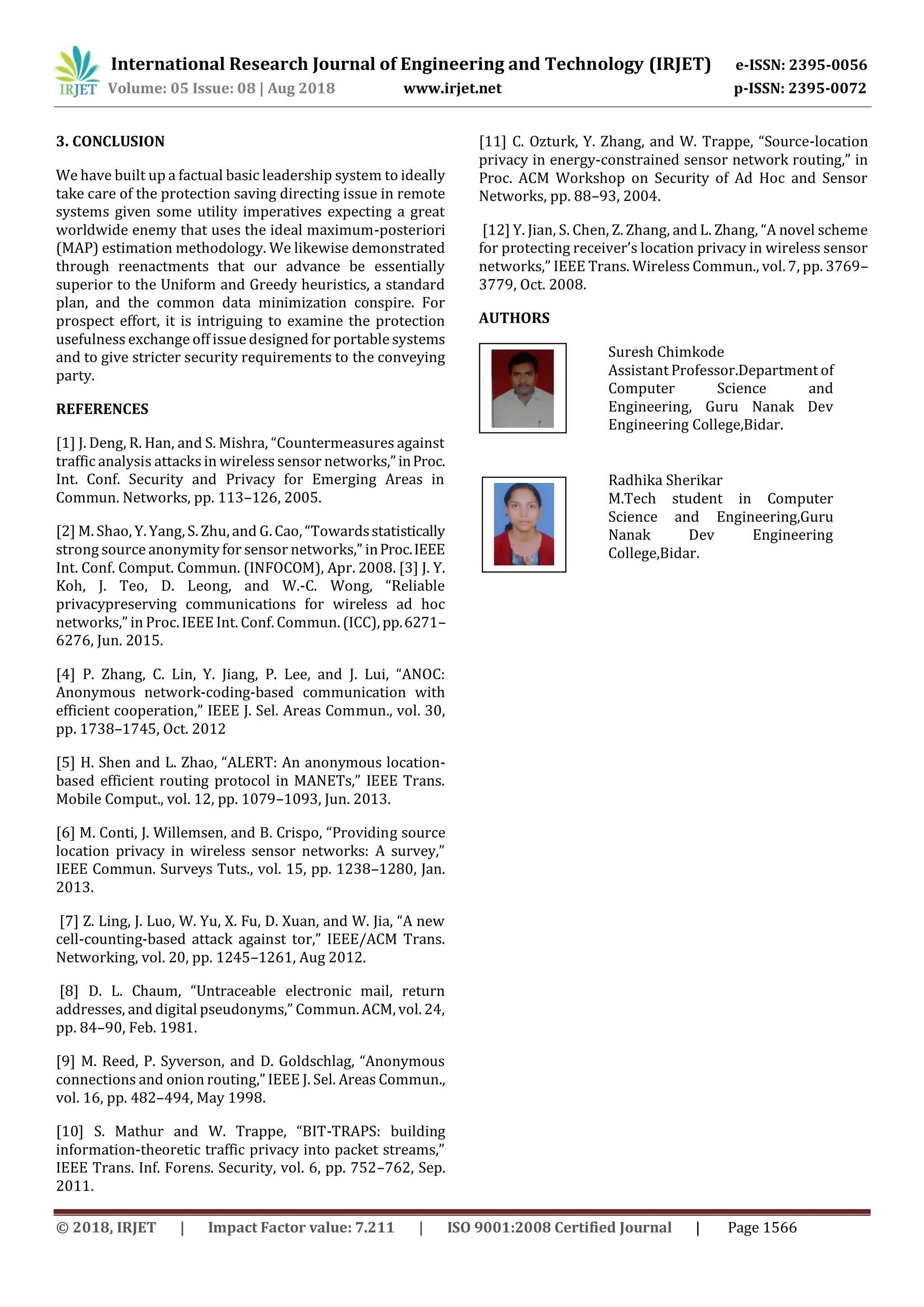 IRJET- Privacy Enhancing Routing Algorithm using Backbone Flooding Schemes | PDF