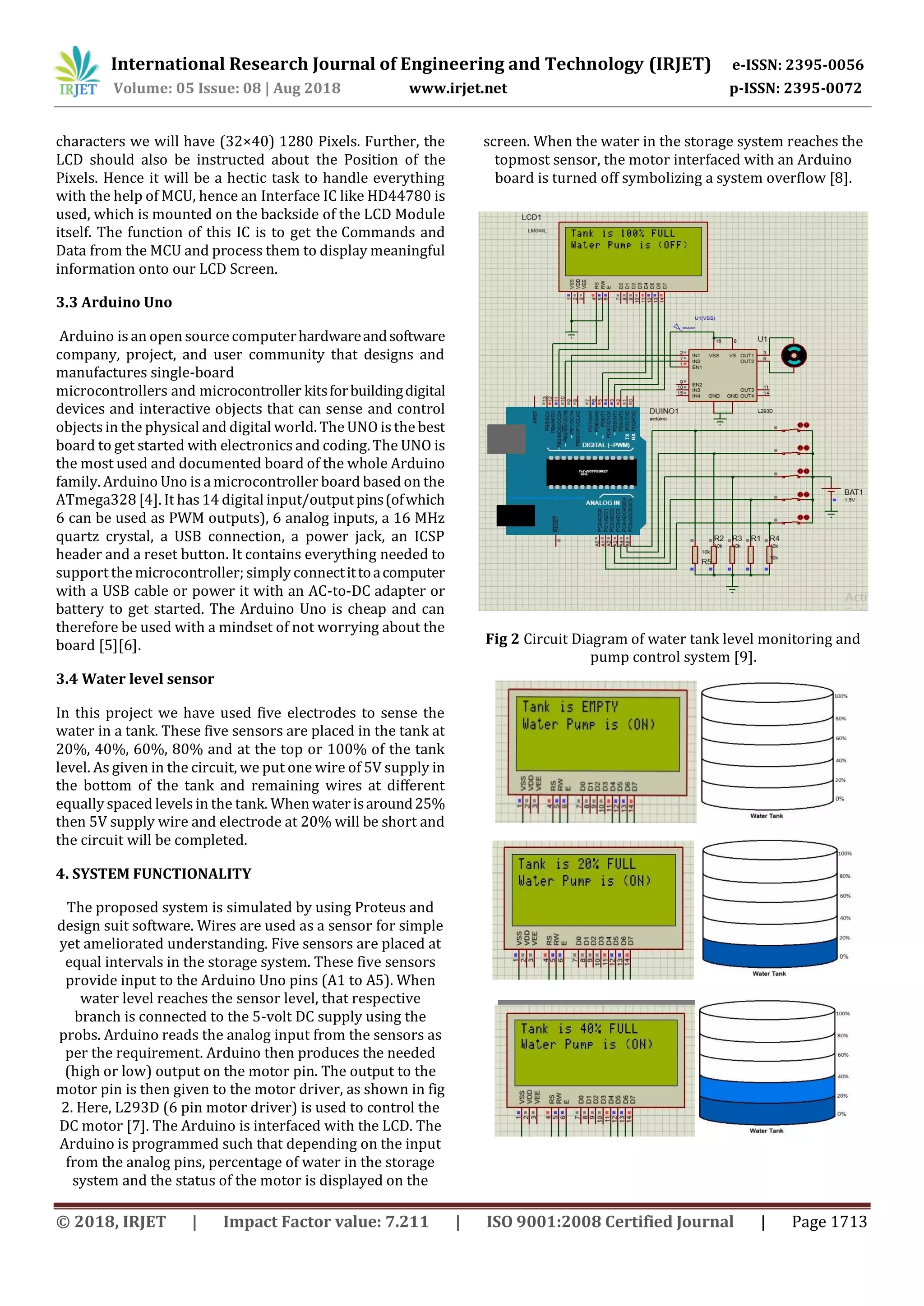 IRJET- Water Level Monitoring System | PDF