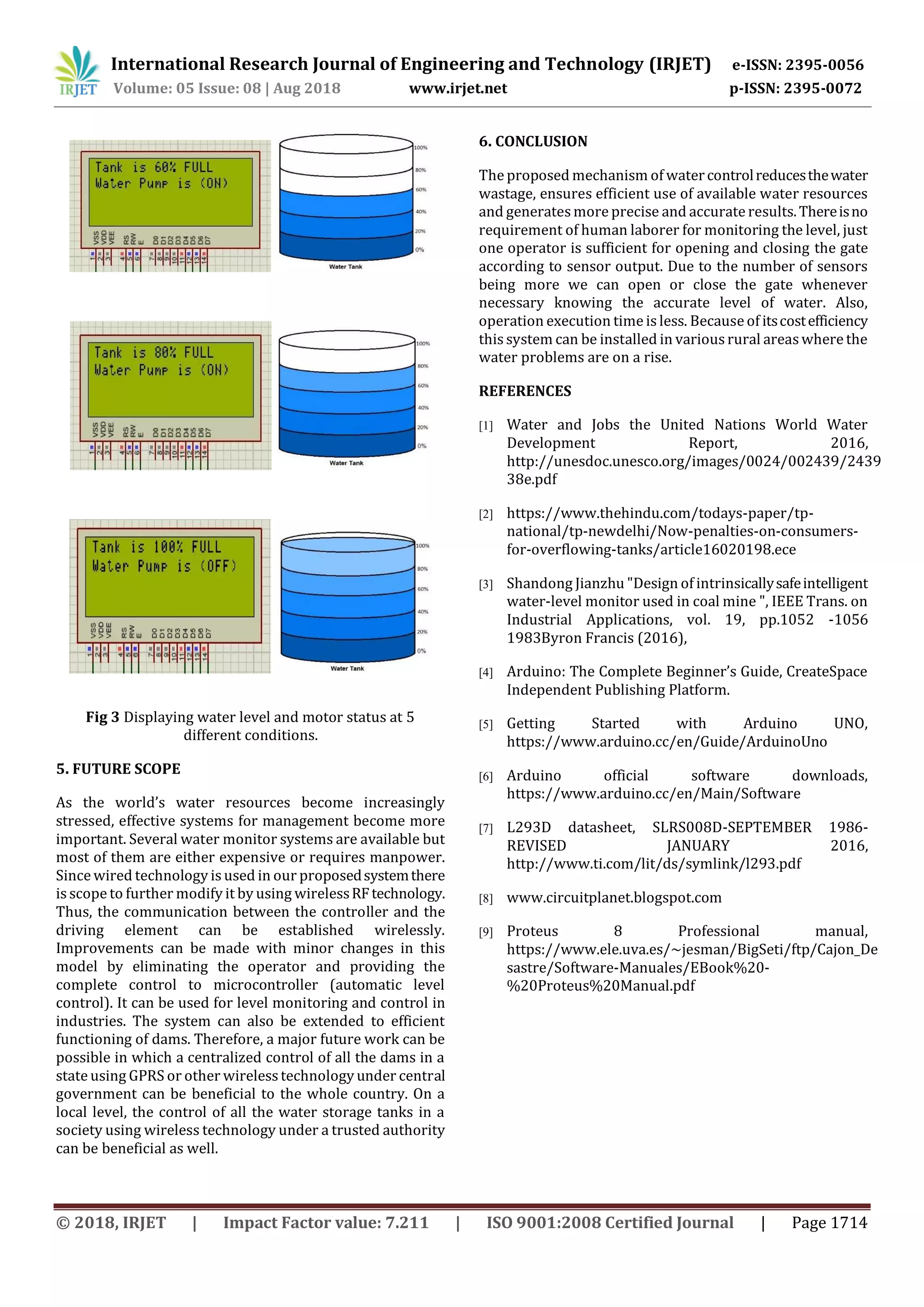 IRJET- Water Level Monitoring System | PDF