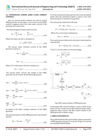 IRJET- Wind Turbine System Connected to a Permanent Magnet Synchronous Generator | PDF