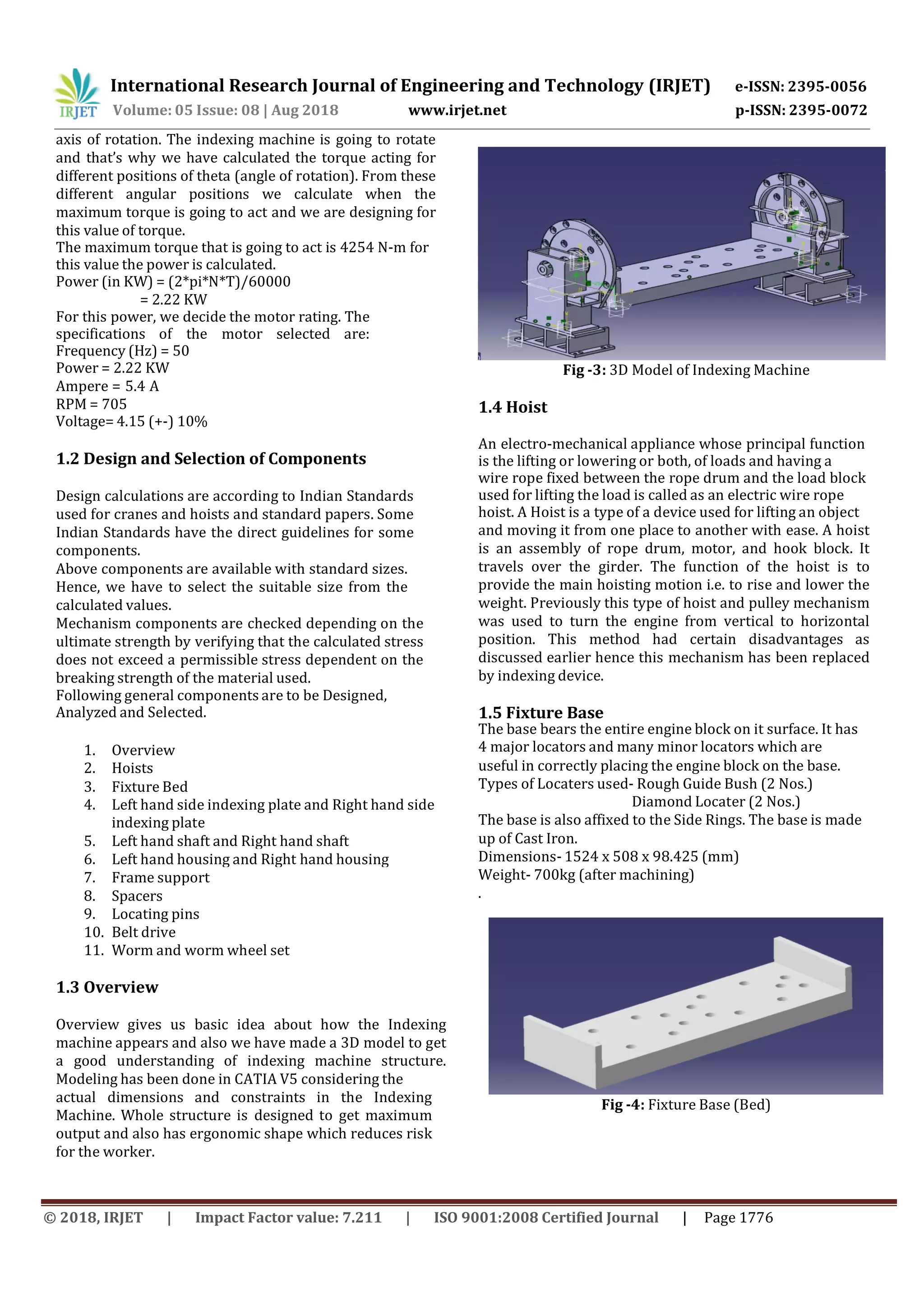 IRJET- Design and Analysis of an Indexing Fixture | PDF