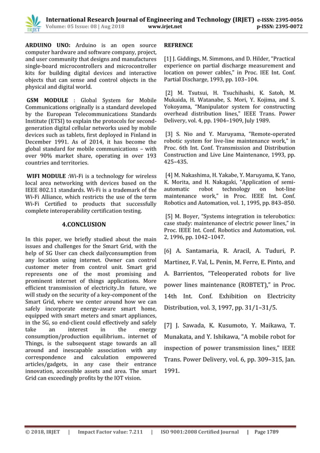 IRJET- Internet of Things (IoT) based Smart Grid | PDF