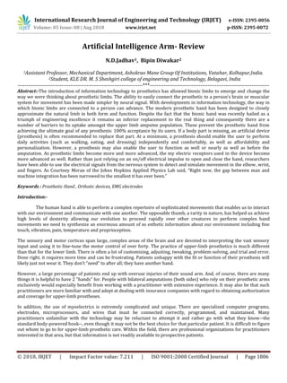 IRJET- Artificial Intelligence ARM- Review | PDF