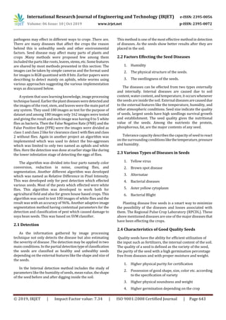 IRJET- Agricultural Seed Disease Detection using Image Processing Technique | PDF