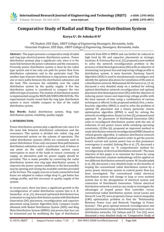 IRJET- Comparative Study of Radial and Ring Type Distribution System | PDF