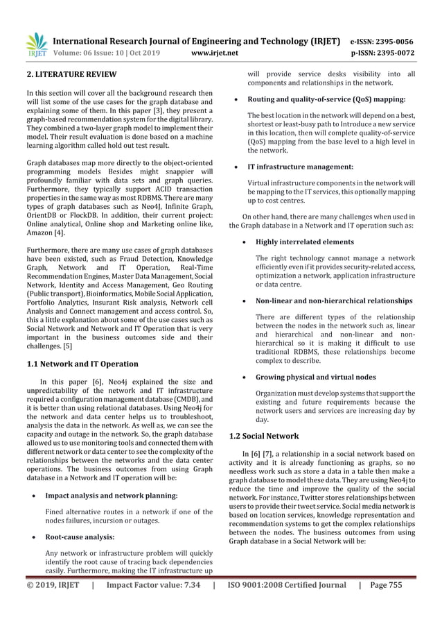 IRJET- Recommendation System based on Graph Database Techniques | PDF