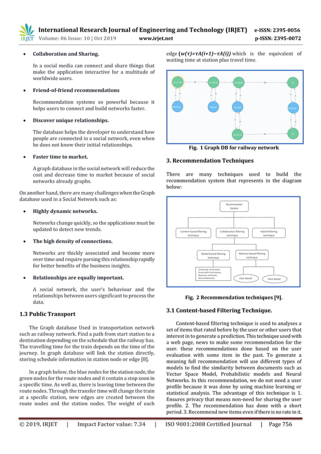 IRJET- Recommendation System based on Graph Database Techniques | PDF