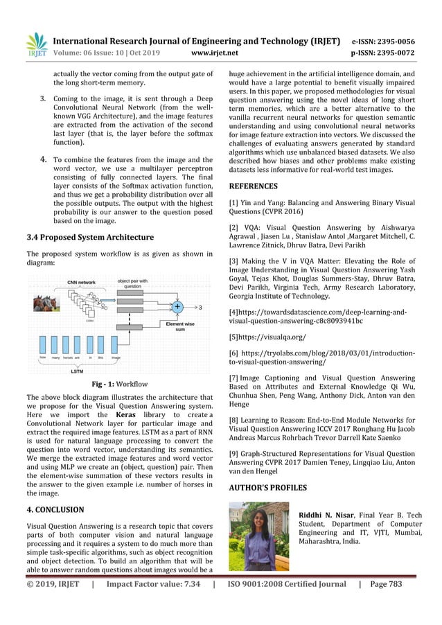 IRJET- Visual Question Answering using Combination of LSTM and CNN: A Survey | PDF | Artificial ...