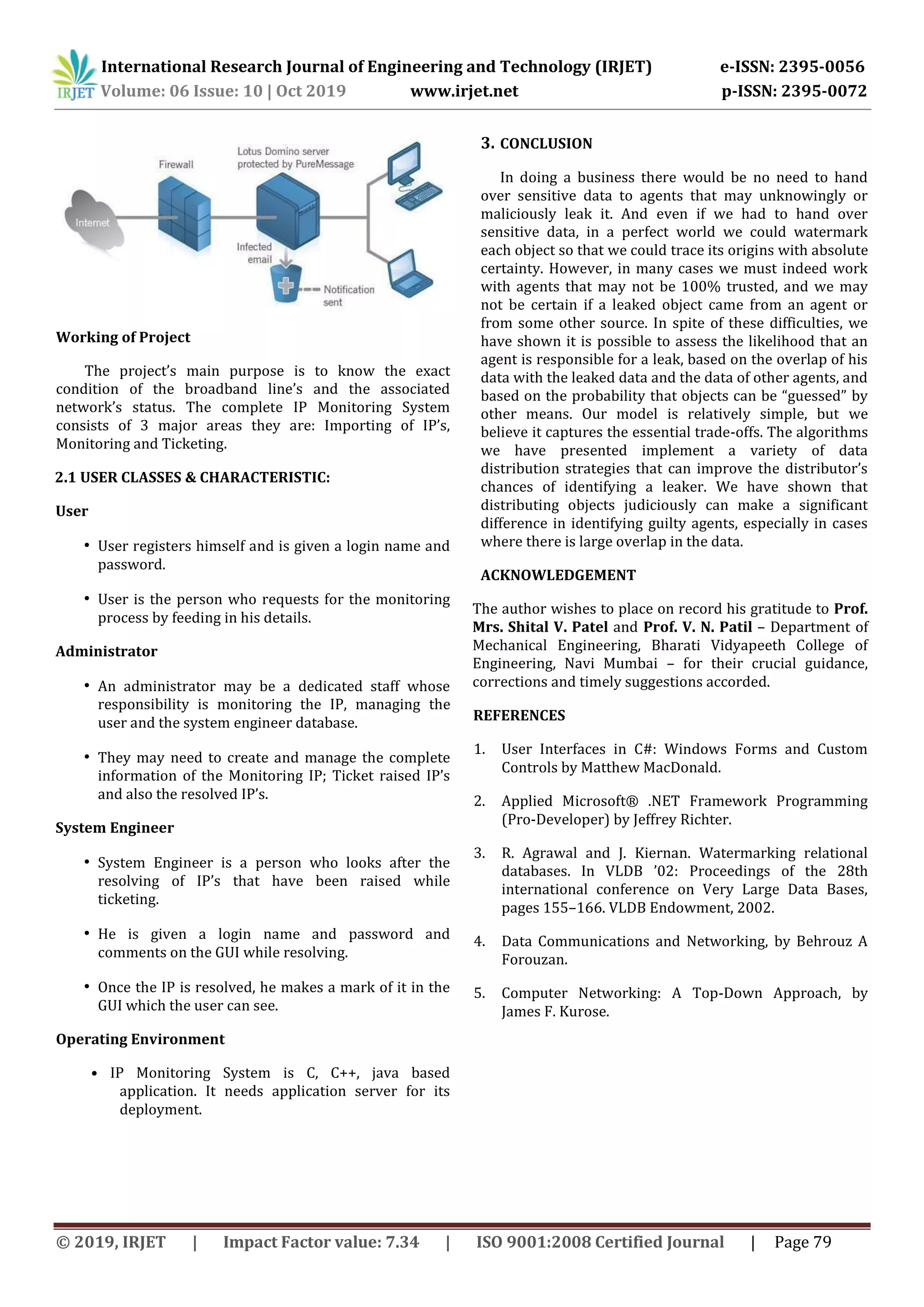 Irjet Data Leakage Detection System Pdf Operating Systems Computer Software And Applications