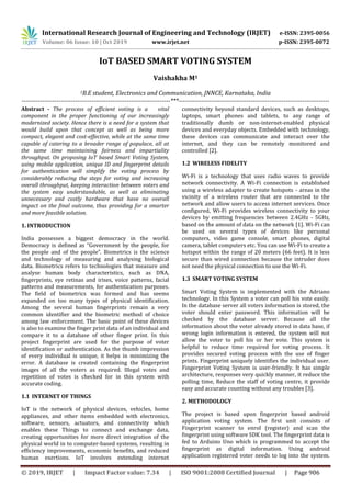 IRJET- IoT based Smart Voting System | PDF