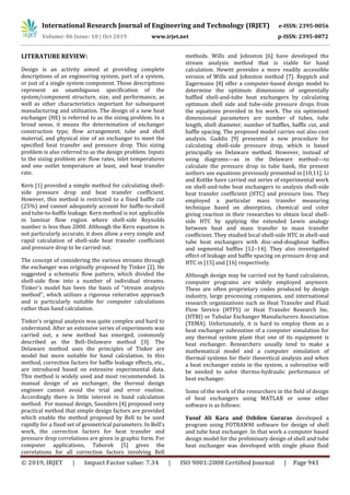 IRJET- Design the Shell and Tube Heat Exchanger with the Help of Programming using Matlab ...