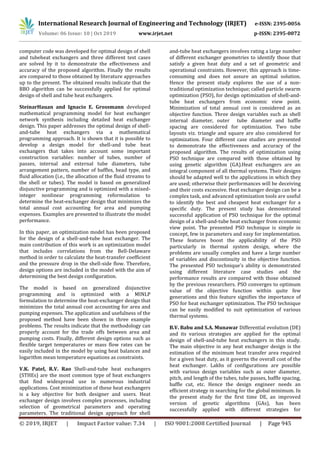 IRJET- Design the Shell and Tube Heat Exchanger with the Help of Programming using Matlab ...