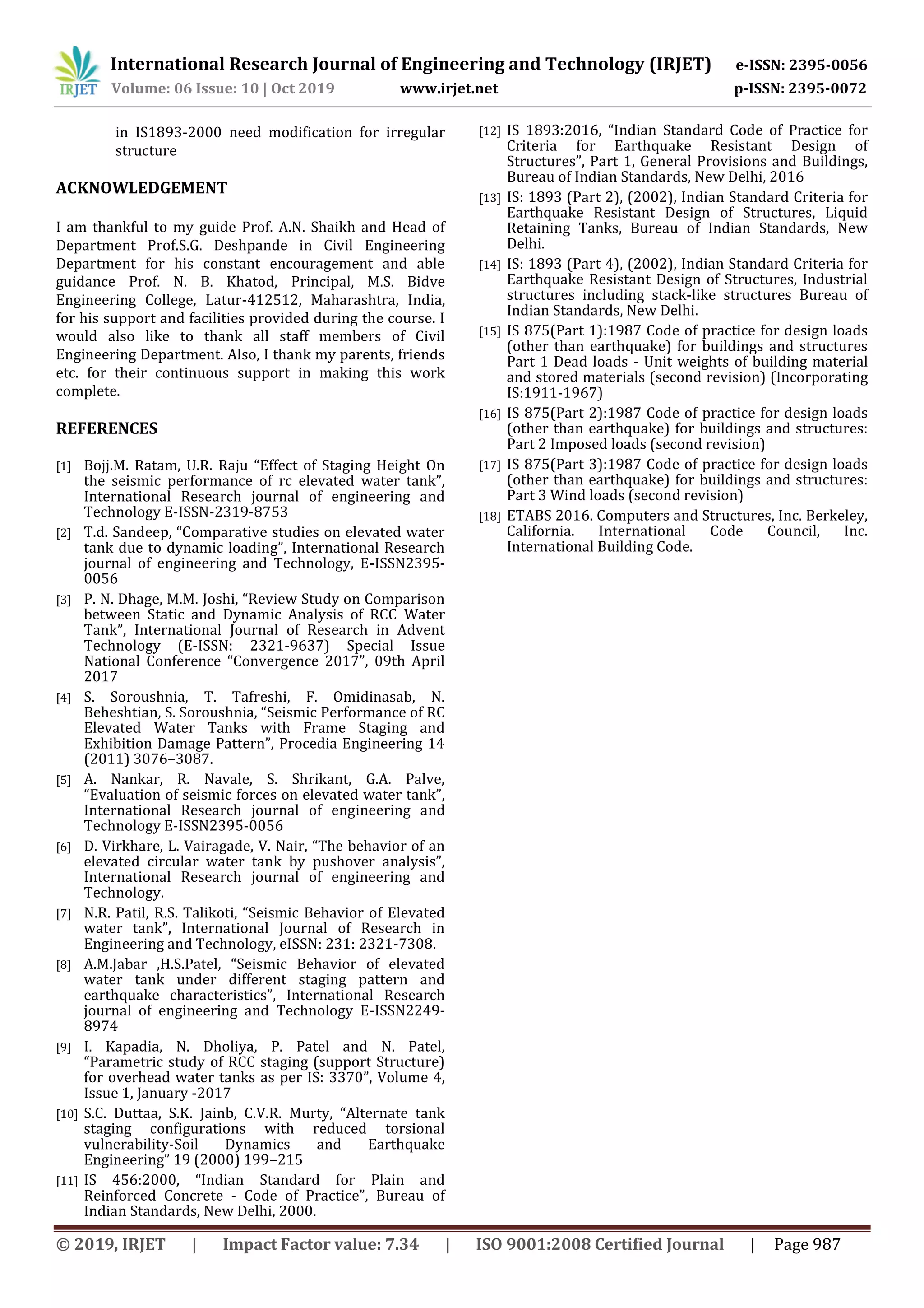 IRJET- Study on Comparison Analysis of Circular and Intze Water Tank on ...