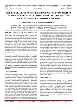 IRJET- Experimental Study on Strength Properties of Concrete by Partial ...