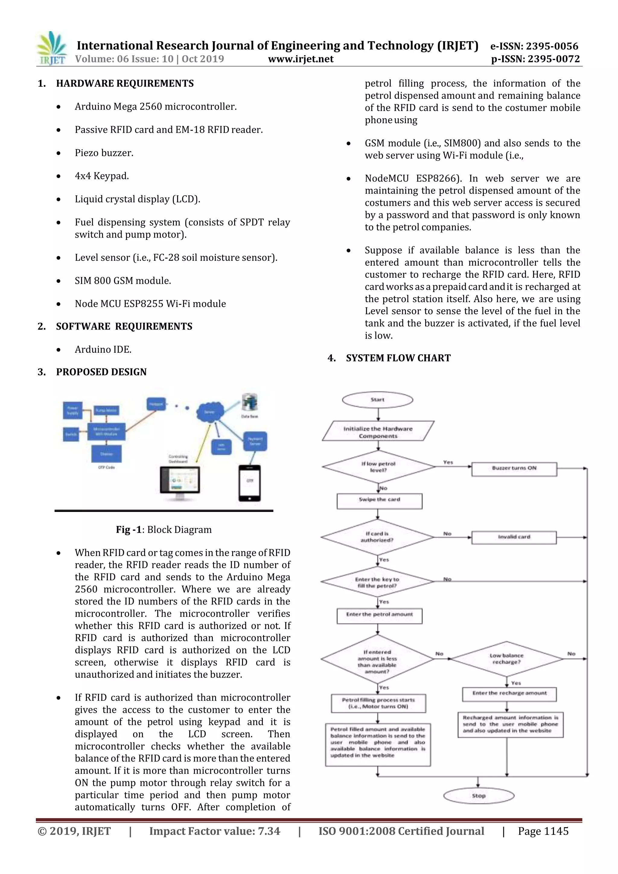 IRJET- Smart Automatized IoT based E-Petrol Pump | PDF