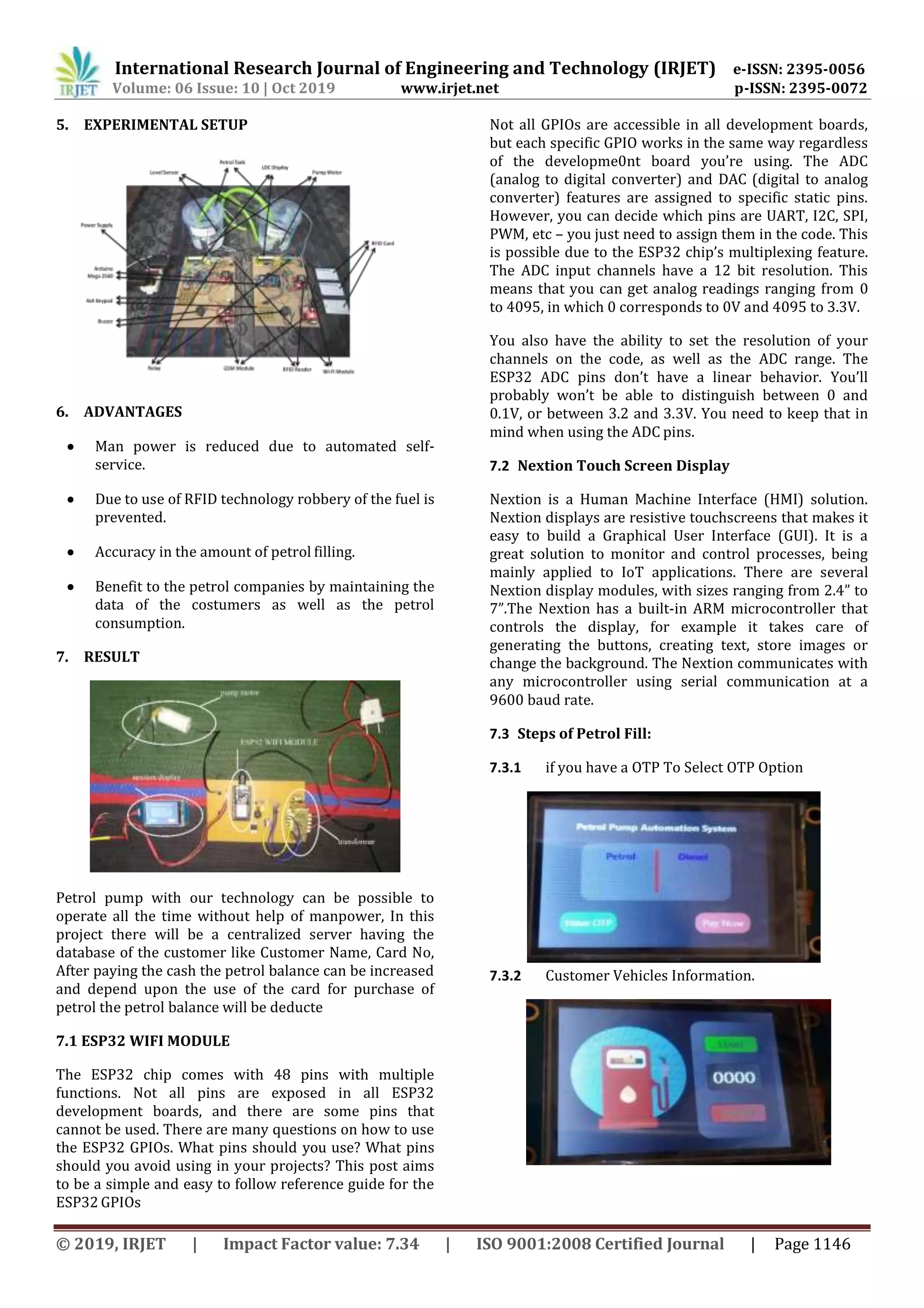 IRJET- Smart Automatized IoT based E-Petrol Pump | PDF