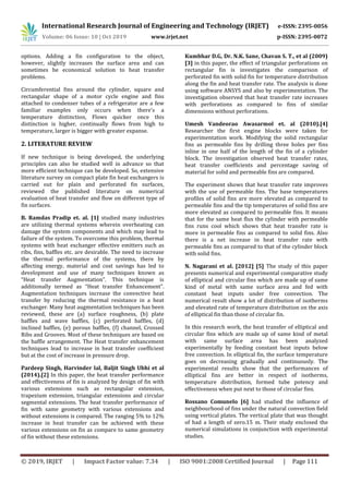 IRJET- Review on Numerical Analysis of Rectangular Fin Profile using Different Fin Materials | PDF