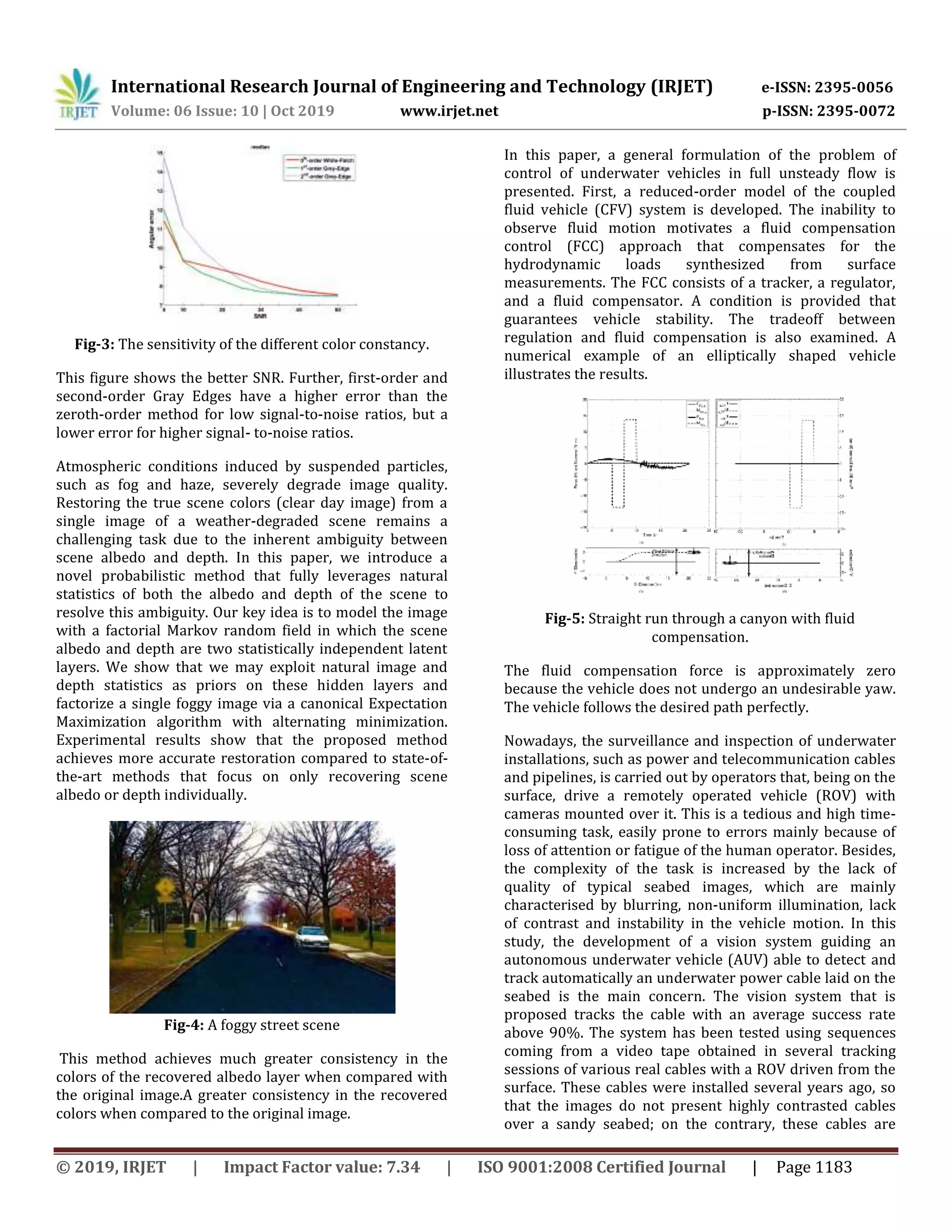IRJET- Analysis of Underwater Image Visibility using White Balance Algorithm | PDF | Photo ...