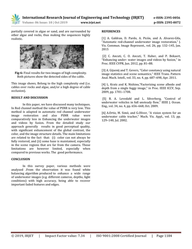 IRJET- Analysis of Underwater Image Visibility using White Balance ...