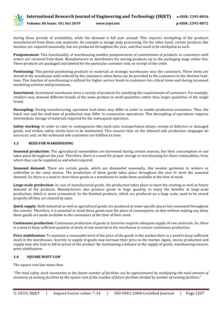 IRJET- Analysis and Study of Warehouse Management Systems | PDF