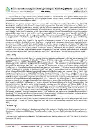 IRJET- Reverse Logistics in Morocco: The Case of Hospitals | PDF