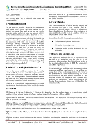 IRJET- Application of Mobile Technologies to Enhance the Teaching and Learning Ambiance | PDF