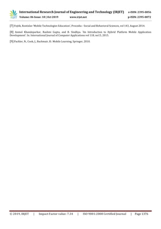 IRJET- Application of Mobile Technologies to Enhance the Teaching and Learning Ambiance | PDF