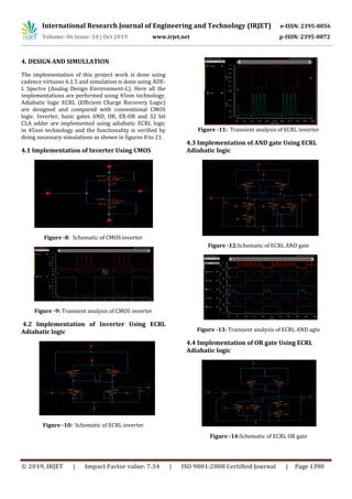 IRJET- Implementation of Low Power 32-Bit Carry-Look Ahead Adder using Adiabatic Logic | PDF