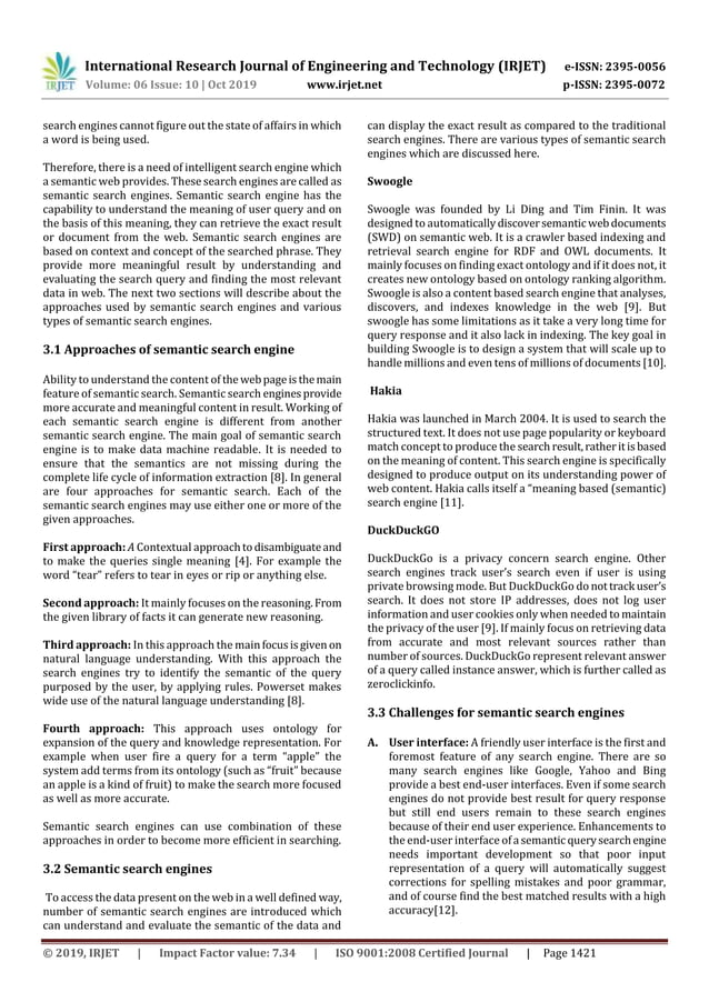 IRJET- Semantic Web Mining and Semantic Search Engine: A Review | PDF