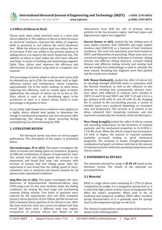 IRJET- Experimental Investigation into the Effect of Austempering on Mechanical Properties and ...