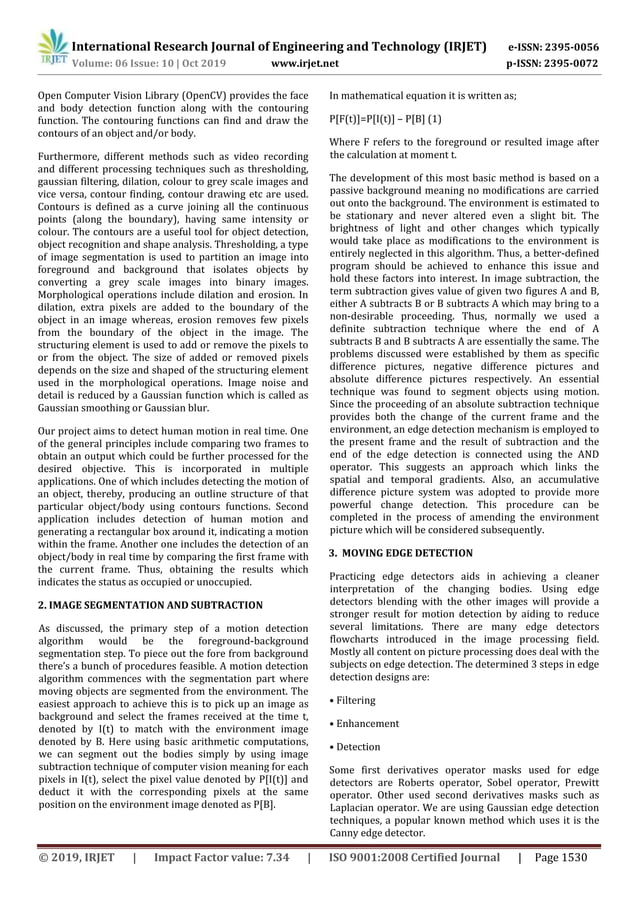 IRJET- Full Body Motion Detection and Surveillance System Application | PDF | Photo Editing ...