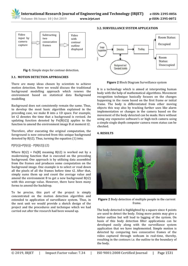 IRJET- Full Body Motion Detection and Surveillance System Application | PDF | Photo Editing ...