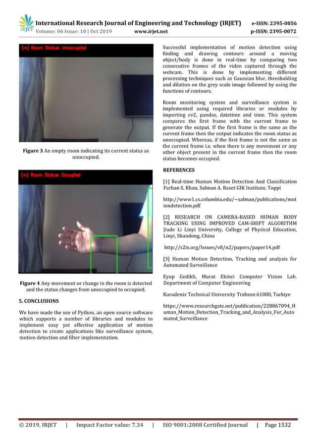 IRJET- Full Body Motion Detection and Surveillance System Application | PDF | Photo Editing ...