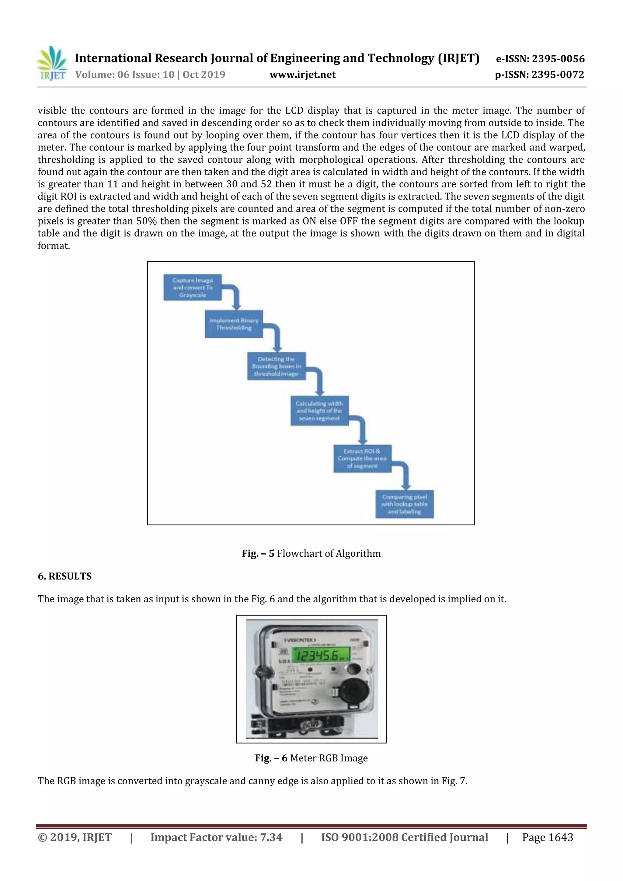 IRJET- ROI based Automated Meter Reading System using Python | PDF