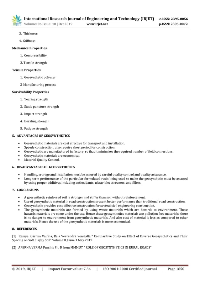 IRJET- Review Paper on-Geosynthetics | PDF IRJET- Review Paper on-Geosynthetics | PDF