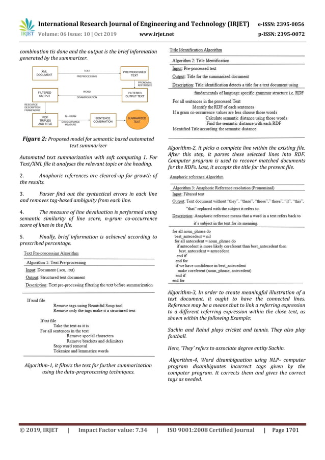 IRJET- Semantic based Automatic Text Summarization based on Soft ... IRJET- Semantic based Automatic Text Summarization based on Soft ...