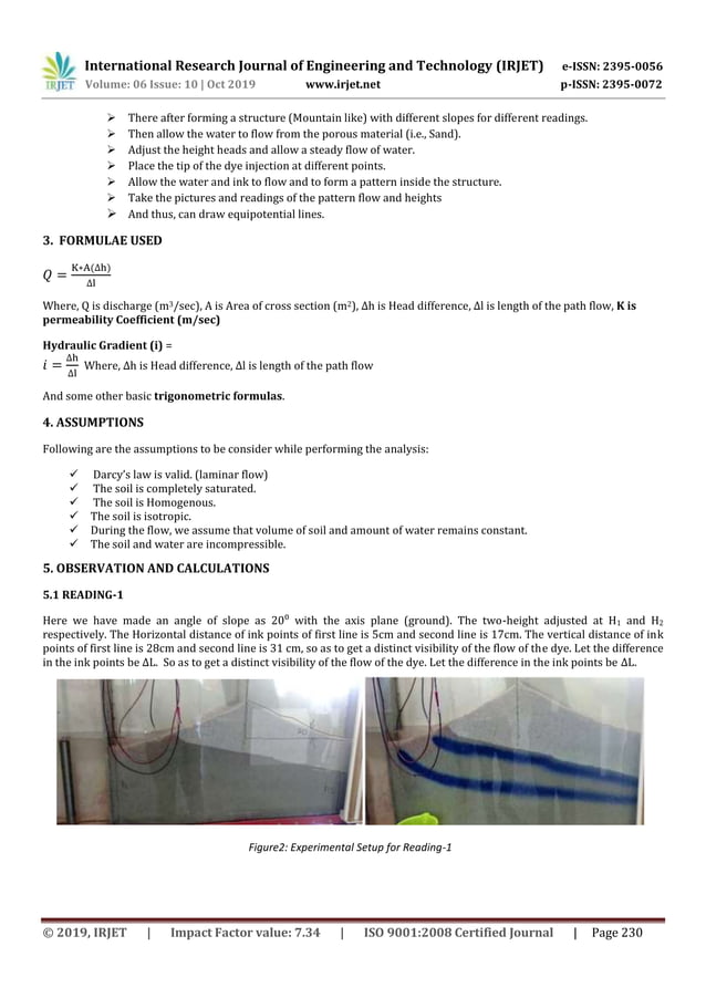 IRJET- Seepage Analysis using Drainage Seepage Tank | PDF