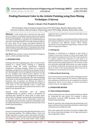 IRJET- Finding Dominant Color in the Artistic Painting using Data Mining Technique: A Survey ...