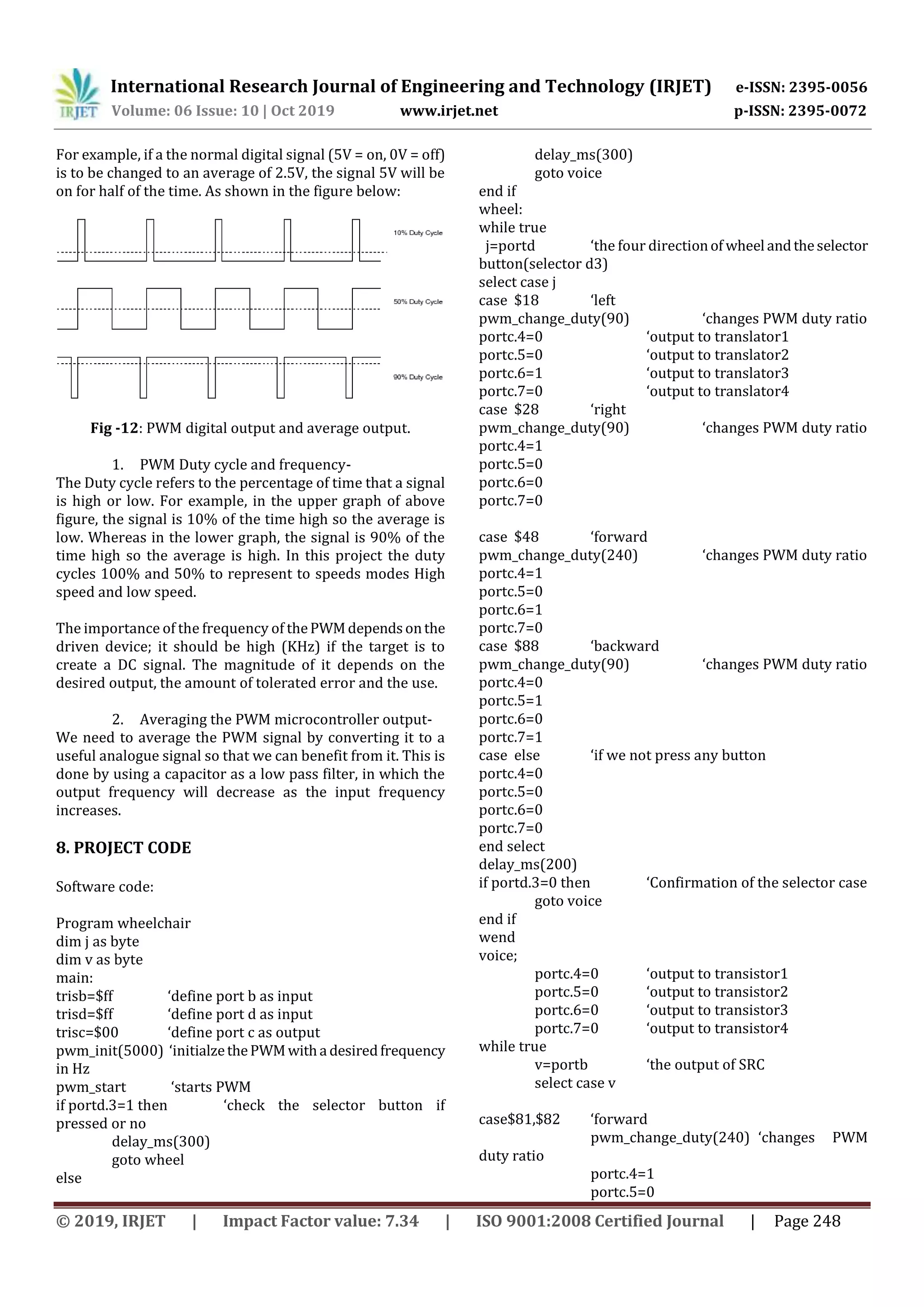 IRJET- Advanced Voice Operating Wheelchair using Arduino | PDF