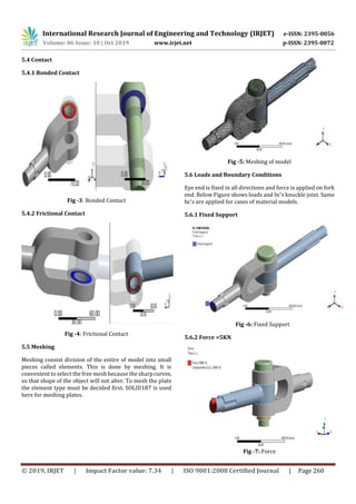IRJET- Material Optimization for Knuckle Joint by using FEA | PDF
