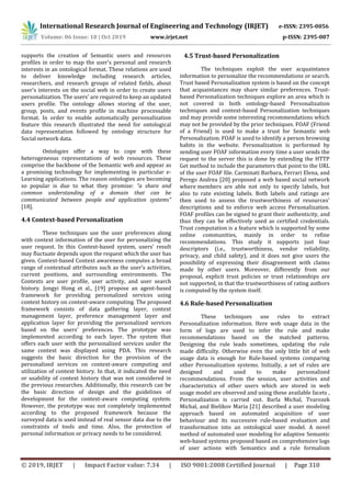 IRJET- A Literature Review and Classification of Semantic Web Approaches for Web Personalization ...